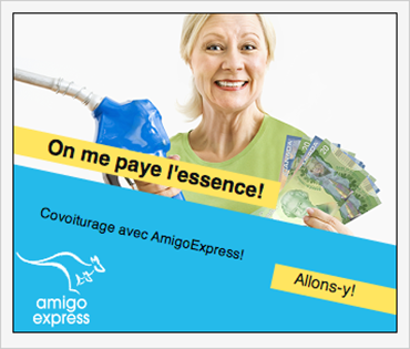 Covoiturage pour le Québec, le Canada et les États-Unis - AmigoExpress